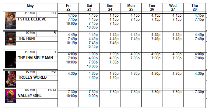 Movie Listings & Purchase Tickets